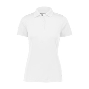 Russell Athletic Women's Dri-Power Performance Golf Polo, White, Medium