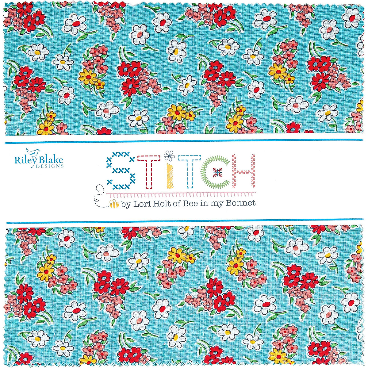 Riley Blake Designs Stitch 10 Inch Stacker by Lori Holt, 42 Pcs. (10-10920-42), 10 Inches