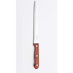 Uniware Stainless Steel Bread Knife with Wood Handle, 8 Inch Sharp Blade