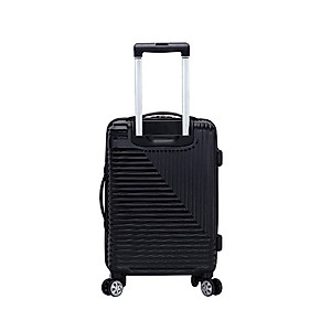 Rockland Star Trail Hardside Spinner Wheel Luggage, Black, Carry-On 20-Inch