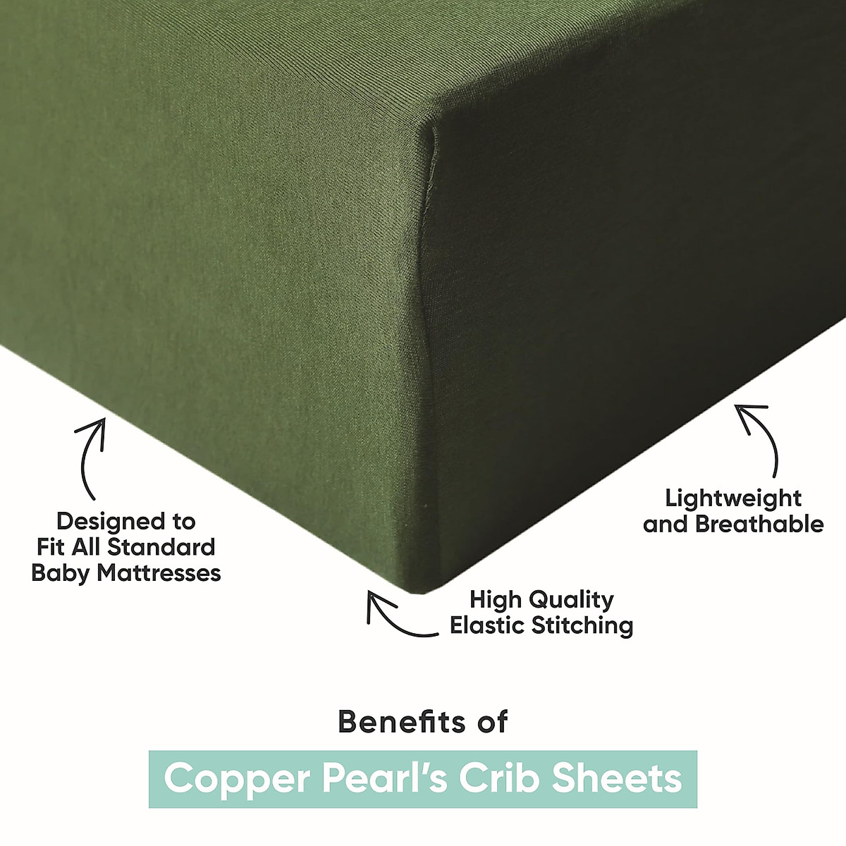 Copper Pearl Premium Knit Baby Crib Sheets for Boys and Girls Breathable and Soft, Fitted Crib Sheets for Standard Baby Mattresses, Crib Sheet for Baby Registry or Shower Gift, Emerson