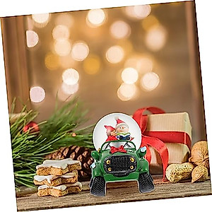 Garneck 1 PC Christmas Crystal Ball tablescape Decor adornos para mesa de Statue Decor Santa Snow Globe Christmas Decorations Snow Globes Christmas Water Globe Lanterns Water