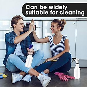 16 oz Plastic Spray Bottle for Cleaning Solutions, Spray Bottles Bulk Empty and Reusable Leak Proof Spraying Bottles for Cleaning, Water, Auto Details, Commercial, Bathroom, Kitchen(Black, White)