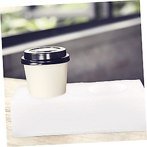 Cabilock 6 pcs Takeaway Cup Holder Dish Carrier Coffee Shop Carrier Disposable Drink Carrier Coffee Cup Holder can Carrier Foam Drink Carrier Holder Drink White Pearl Cotton Milk Tea