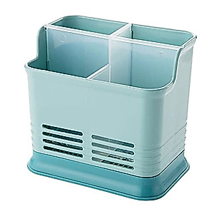 Yalych Utensil Caddy Chopsticks Cage Multi-Function Desktop Partition Rack Hollow Cutlery Shelf Holder Kitchen Drain Pen Holder