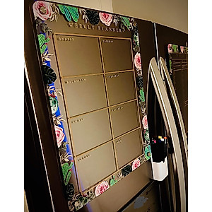 Magnetic Calendar for Refrigerator Boho, Fridge calendar magnet, Refrigerator calendar, Clear calendar for fridge