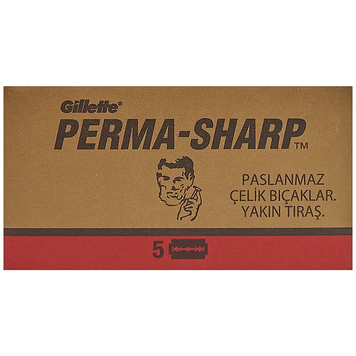 Perma-Sharp Double Edge Safety Razor Blades, 100 Count, 20 Count (Pack of 5)
