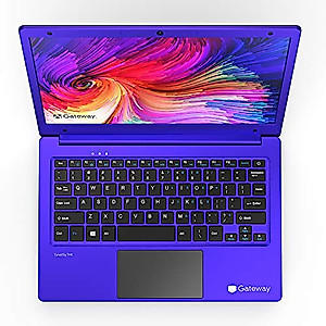 Gateway 11.6" FHD Ultra Slim Laptop Computer, AMD A4-9120e Up to 2.4GHz, 4GB DDR4 RAM, 64GB eMMC, Bluetooth 4.0, Webcam, USB Type-C, HDMI, Remote Work, Windows 10 S, BROAGE 64GB Flash Drive, Purple
