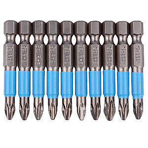 Wolfride 10PCS Phillips Head Drill Bit Magnetic Phillips Head Screwdriver Bits PH2 Bit Set - 50mm