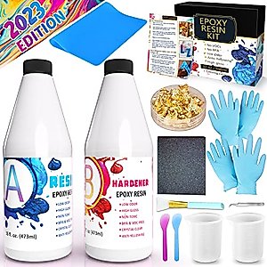 Insnug Epoxy Resin Kit Supplies - Resin for Silicone Molds, Resin Molds Tumbler Jewelry Making Kit, 32 oz Clear 2 Part Arts & Crafts Silcone Molder Keychain Hardener Casting Molds