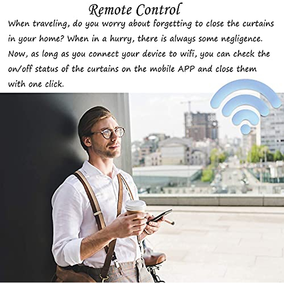 Smart Curtain Switch, 2.4Ghz WiFi Switch Works with Alexa and Google Home, App Remote Control and Voice Control, Device Sharing and Timer Function, ETL&FCC Certified, Neutral Wire Required, 2 Packs