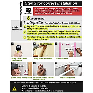 Laundry Drying Rack Collapsible, Wall Mounted, Clothes Drying Rack, 31.4" Wide, 13.2 Linear Ft, 5 Aluminum Rods, 60 lb Capacity, with Wall Template, Screwdriver Bit, Drill Bit ( White 31.4" Medium )