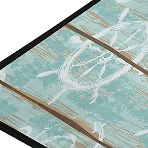 Kitchen Floor Mats Deck Nautical Non-Slip Kitchen Mats Bath Rug Runner Doormats Carpet for Home Decor, 39x20 Inches