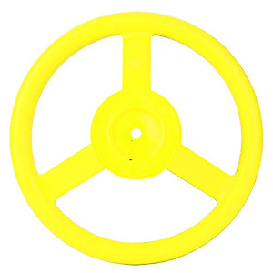Steering Wheel, Plastic Outdoor Kids Steering Wheel Attachment,Playground Swing Set for Kids Outdoor Playhouse, Treehouse, Backyard Playset Or Swingset (Yellow), Steering Wheel, Plastic Outdoor