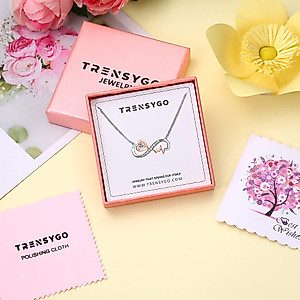 Forever Love Heart Rose Gold 925 Sterling Silver Rn Practitioner Nurse Infinity Heartbeat Pendant Necklaces for Women Nursing Graduation Jewelry Wife Girlfriend Valentine Mother Day Christmas Gifts