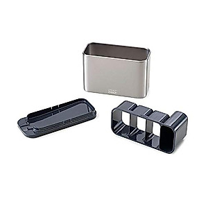 Joseph Joseph Surface Cutlery Drainer Stainless Steel Organizer Caddy Holder Drying Basket Kitchen, Silver