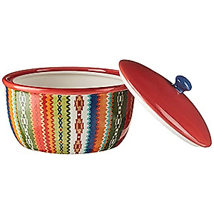 Certified International Monterrey Bean Pot, 80 oz, Multicolor