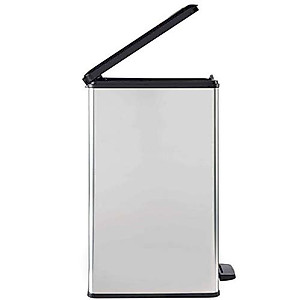 CURVER Deco Slim Rubbish bin, 40 l, Silver