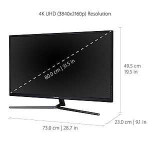 ViewSonic VX3211-4K-MHD 32 Inch 4K UHD Monitor with 99% sRGB Color Coverage HDR10 FreeSync HDMI and DisplayPort, Black
