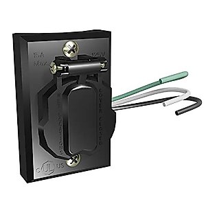 Solus SCO-338 120V Grounded Convenience Electrical Outlet for Outdoor Lamp Post and Poles, Energy Saving and Weather Resistant, UL Listed, Black