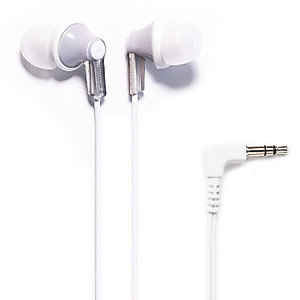 Panasonic ErgoFit Wired Earbuds, In-Ear Headphones with Dynamic Crystal-Clear Sound and Ergonomic Custom-Fit Earpieces (S/M/L), 3.5mm Jack for Phones and Laptops, No Mic - RP-HJE120-S (Silver)