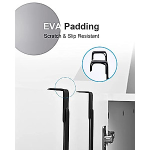 ULG Hair Dryer Holder, Hair Tool Organizer, 6 Adjustable Height, Wall Mounted/Cabinet Door, Bathroom Organizer Under Sink for Hair Dryer, Flat Irons, Curling Wands, Hair Straighteners, 3 Sections