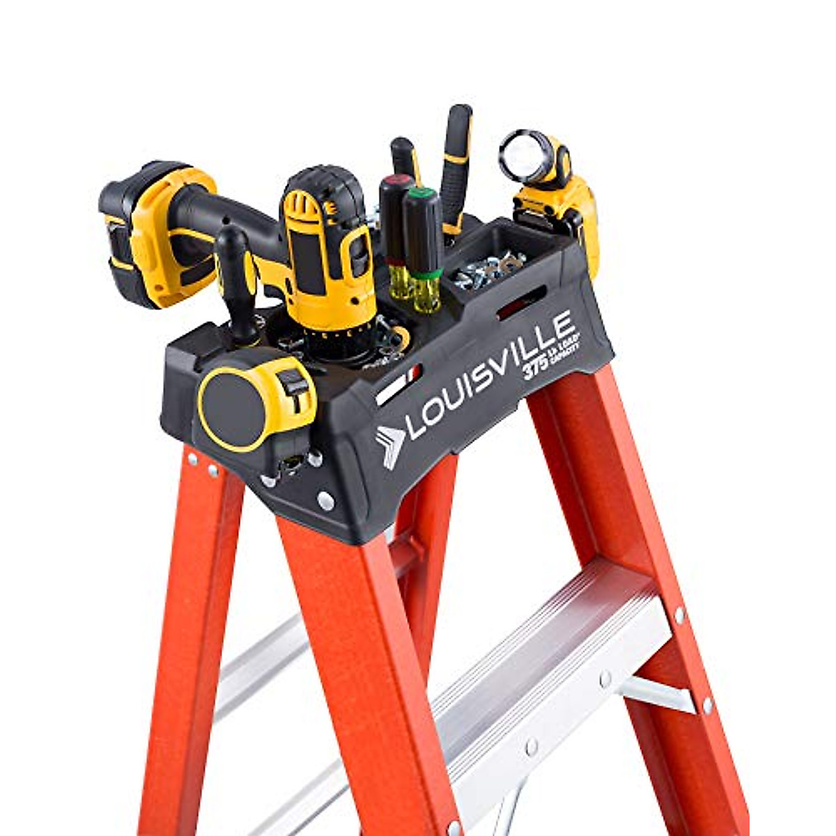 Louisville Ladder 8-Foot Fiberglass Step Ladder, 375-Pound Load Capacity, Type IAA, FS1408HD