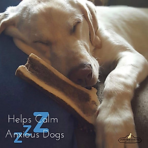 Powder Hound Pet Co. Elk Antler Dog Chew, Great for Aggressive Chewers, All-Natural, Premium A/#1 Grade Elk Antlers, Naturally Shed in USA, Cruelty Free Dog Bones, Will Not Splinter (Large)