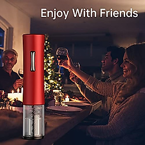 UNICHERRY Electric Wine Opener with Foil Cutter, Vacuum Stoppers, and Pourer - A Must-Have for Men and Women, Effortlessly Open Your Wine - Perfect for Home, Bar, Party, and Gifting
