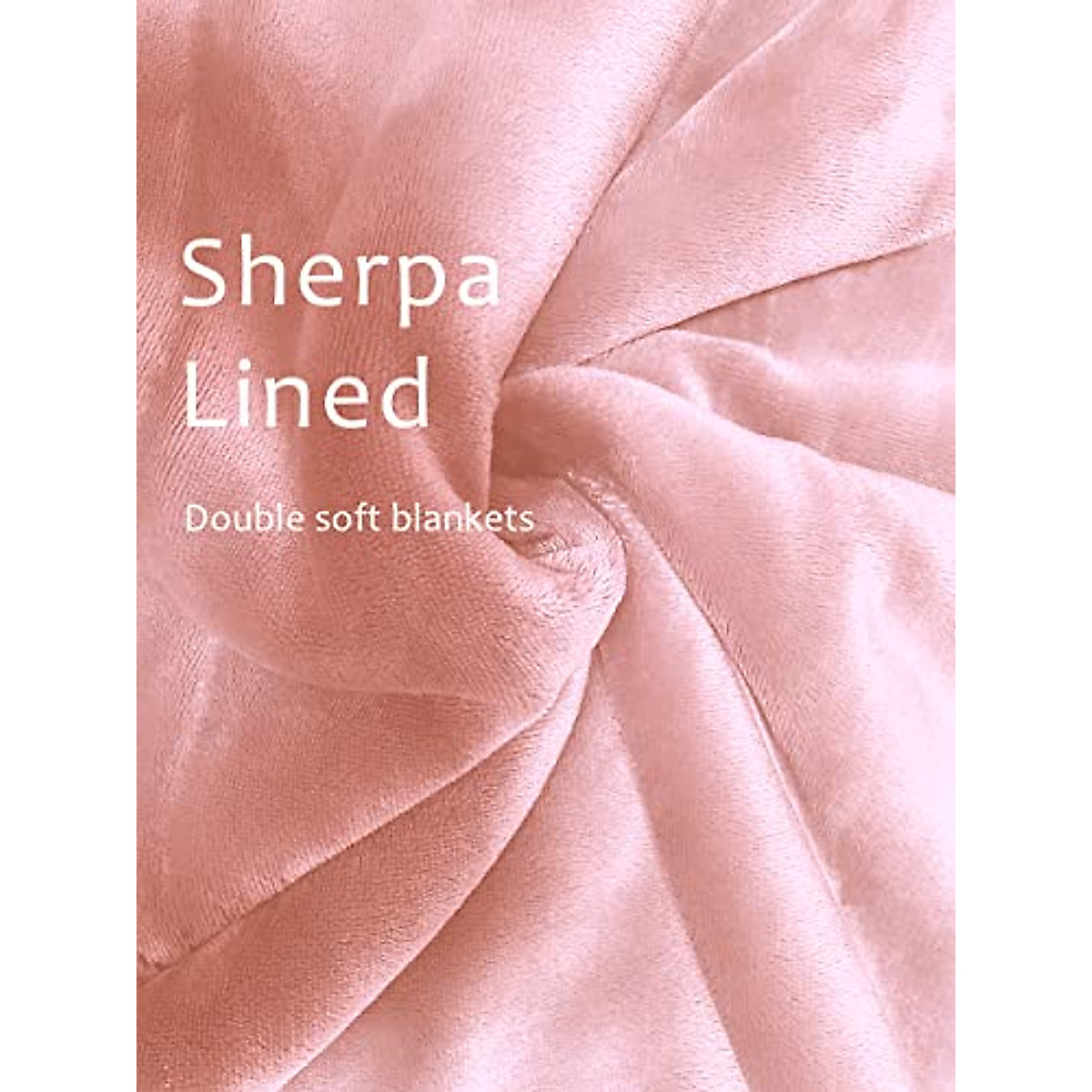 Warm HUGS Always Compassion Blanket - Cozy Pink Sherpa Fleece Throw Blanket for Couch and Bed. Super Comfort Thick and Fuzzy. Soft and Warm. Like a nap in The Sun! (65x50)