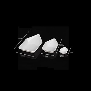 15 Pieces Weigh Boats Boat-Shaped Pour Boats Weighing Boats 10ml 70ml 150ml Plastic Scale Trays Plastic Weigh Dishes Lab Dish Container Lab Weighing Dishes for Weighing Mixing(White, 3 Size)