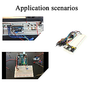 Hahiyo PCB Board Breadborad 170 Point Solderless Lay Flat Large Pitch Hole Firmly Hold Pin Snug Insert No Warp Wobble Springy Contact Point Adhesive Back for Proto Shield Electronics Blocks 6pcs