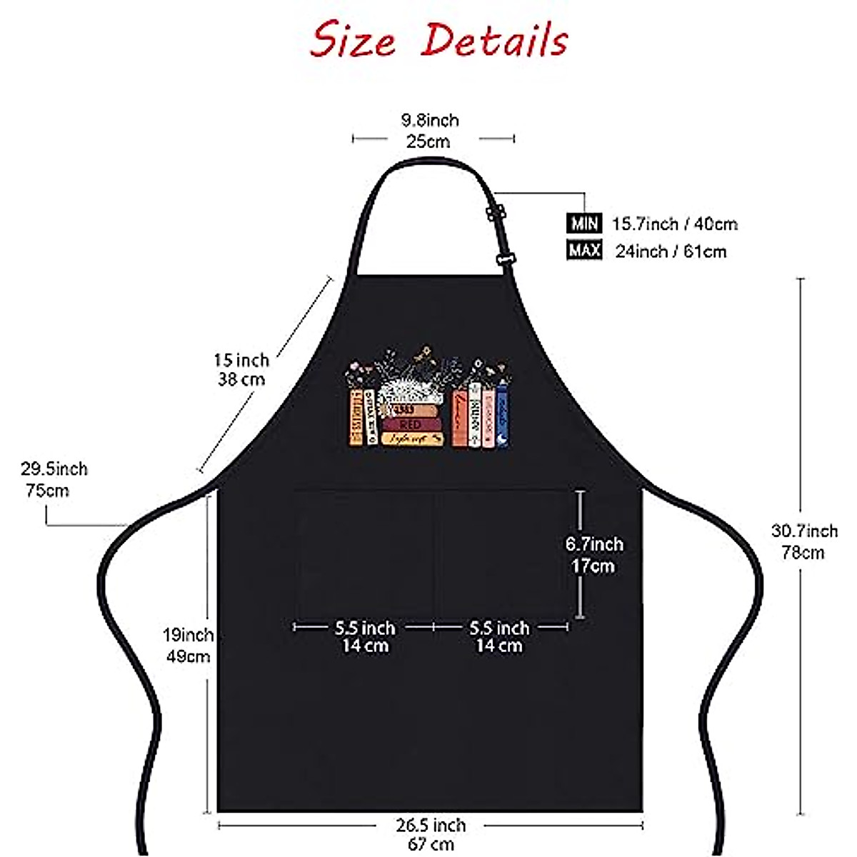 Singer Taylor Album Apron for Women with Pockets,Womens Aprons Waterproof Cooking Aprons with Adjustable Neck Strap and Long Ties for Swift Fans,