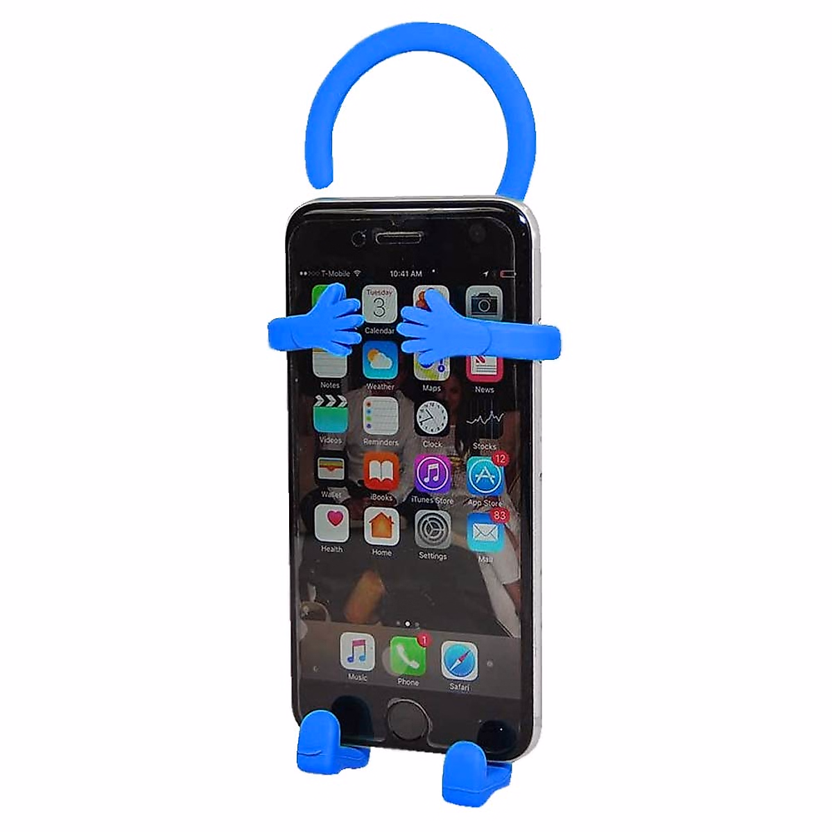 Bondi Flex Phone Holder and Stand - Adjustable Flexible Silicone Case Hanging Mount for Car Compatible with iPhone 7, 7 Plus, 8, 8 Plus – Samsung Galaxy S6, S7, S8 and Other Smartphones – Turquoise