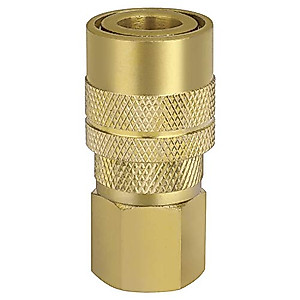 WYNNsky Industrial Air Coupler, 1/4 Inch Body Size, 3/8 Inch FNPT Threads Size, Brass Air Compressor Accessories Fitting