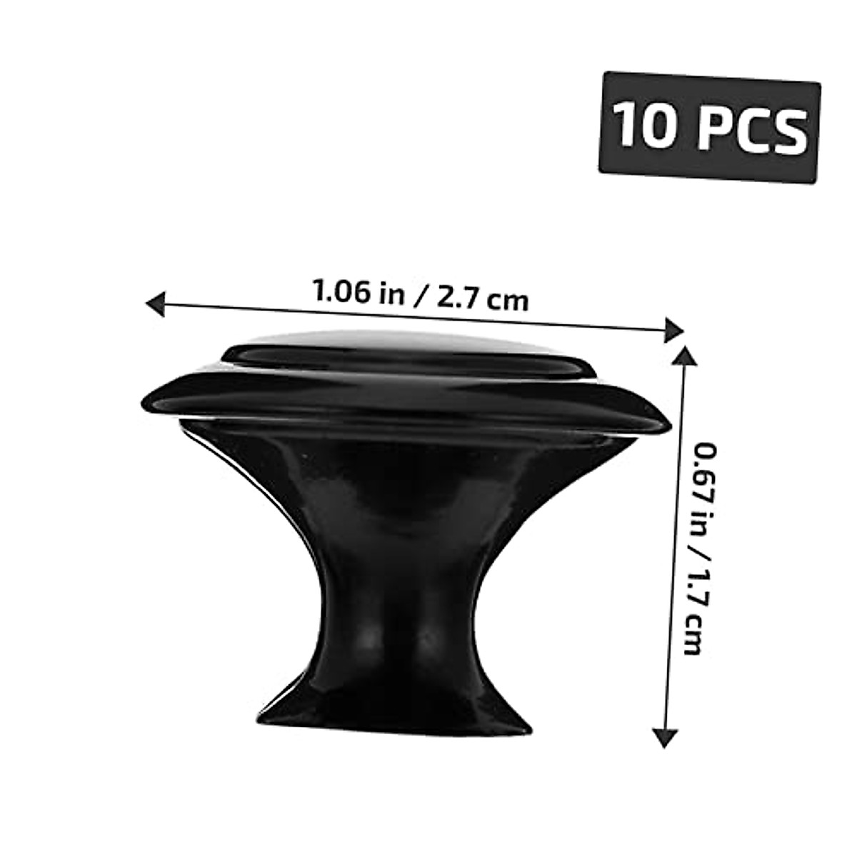 RUNROTOO 10 Pcs Single-Hole Drawer Handle Furniture Knobs Drawer Pulls Door Knobs Drawer Knobs Cupboard Knobs Wardrobe Knobs Furniture Pulls Cabinet Handles Drawer Handles