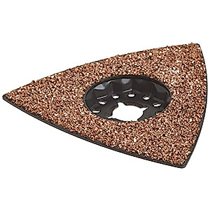 BOSCH OSL300CR 1-Piece 3 In. Starlock Oscillating Multi Tool Grout & Abrasive Carbide Grit Delta Rasp for Applications in Thinset Removal