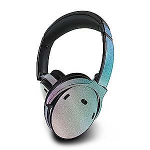 MightySkins Glossy Glitter Skin Compatible With Bose QuietComfort 45 Headphones - Vivid Fog | Protective, Durable High-Gloss Glitter Finish | Easy to Apply, Remove, and Change Styles | Made in The USA