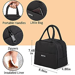 Neeyoo Lunch Bag for Women, Simplicity Lunch Tote Bag, Wide-Open Environmental Material Long-lasting Insulation Lunch Container