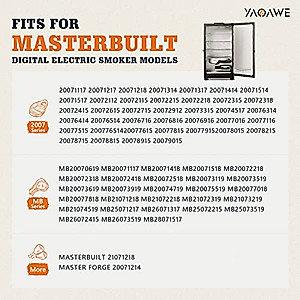 Replacement Part 9907120011 800 Watt Heating Element Kit & Part 9907180088 Meat Probe for Masterbuilt Electric Smokers