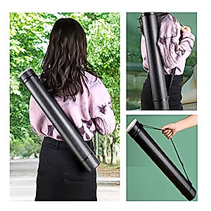 Ecjiuyi Poster Tubes,2Pack Extendable Poster Tube Expand from 24.5" to 40" with Adjustable Shoulder Strap Lids and Lable,Waterproof Telescoping Blueprint Art Document Storage Transport Carrying Tube
