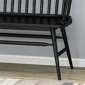 Great Deal Furniture Eartha Farmhouse Bench, Black