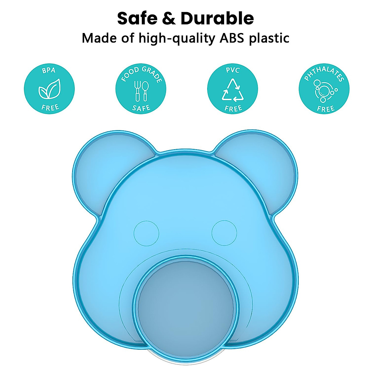 BlueOrigin Car Seat Snack Tray - Travel Tray for Kids Car Seat, Stroller, Booster and Anywhere with a Cup Holder, Toddler Road Trip Essentials Food Plate for Snacks, Toys, Entertainment (Blue)