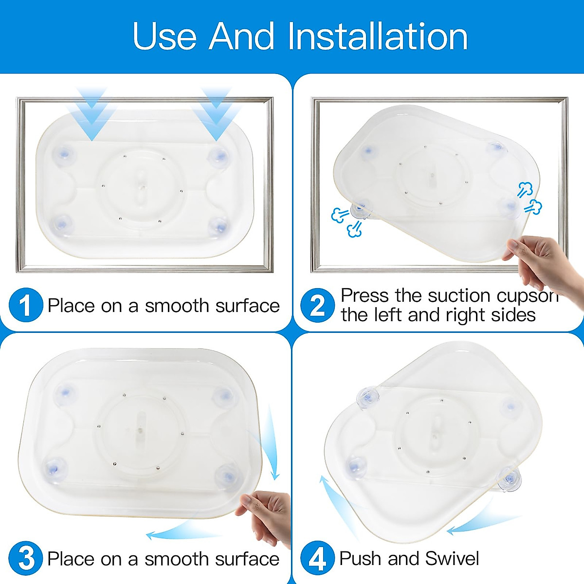 Lazy Susan Turntable Organizer for Refrigerator,Lazy Susan for Fridge 15.67'' Clear Fridge Organizer Storage,Lazy Susan for Pantry, Cabinet, Table,Kitchen, Countertop