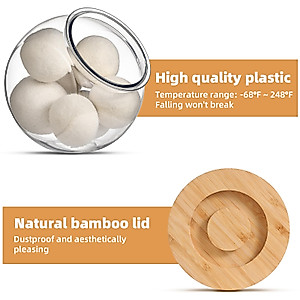 SUBEKYU Dryer Ball Holder for Laundry Room Organization,0.85 Gallon Laundry Pods Container,Plastic Dishwasher Pods Dispenser,Laundry Pods Holder Dispenser,Laundry Room Organizer(No Balls)