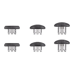 eXtremeRate Clear Black Replacement Swappable Thumbsticks for PS5 Edge Controller, Custom Interchangeable Analog Stick Joystick Caps for PS5 Edge Controller - Without Controller & Thumbsticks Base