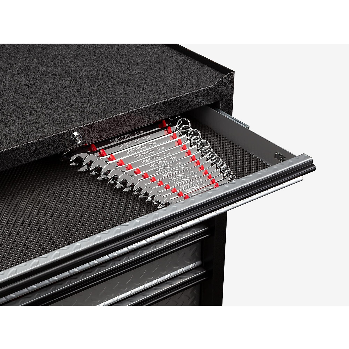 TEKTON 19-Tool Combination Wrench Organizer Rack (Red) | ORG29219 | Made in USA