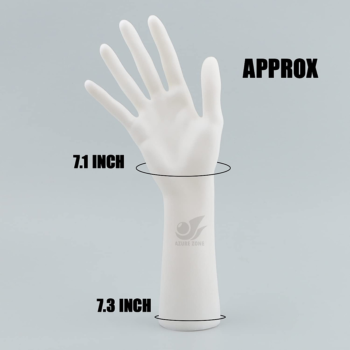 Azure Zone, White Female Mannequin Hand Jewelry Display Holder Stand for Bracelet Necklace Ring