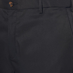 Amazon Essentials Men's Classic-Fit Expandable-Waist Flat-Front Dress Pant, Black, 42W x 30L