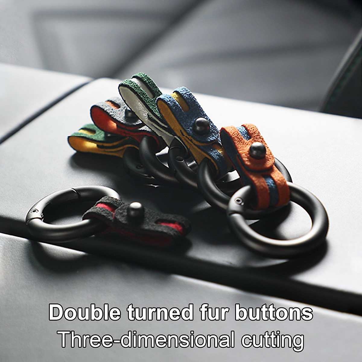 FDAIUN Three-dimensional Car Key Bag Key Chain Holder For Honda Key Fob Holder Auto Key Case Protector (Grey)